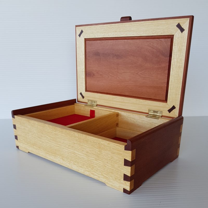 Trinket box no 1 is made individually from quality Australian timbers.